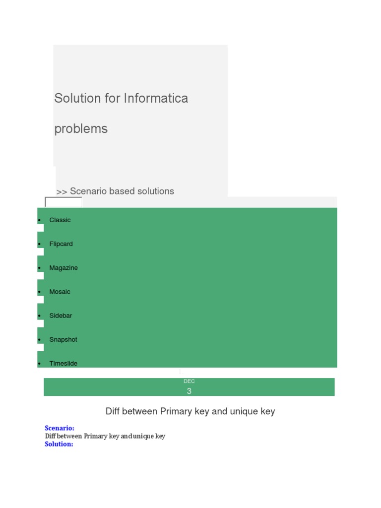 Informatica | PDF | Pl/Sql | Database Index