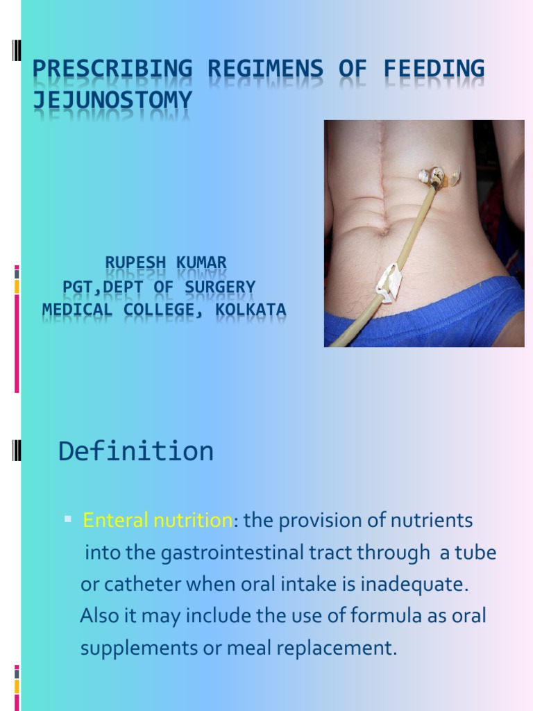 Jejunostomy Feeding Guidelines and Formulas | PDF | Nutrients | Hydrolysis