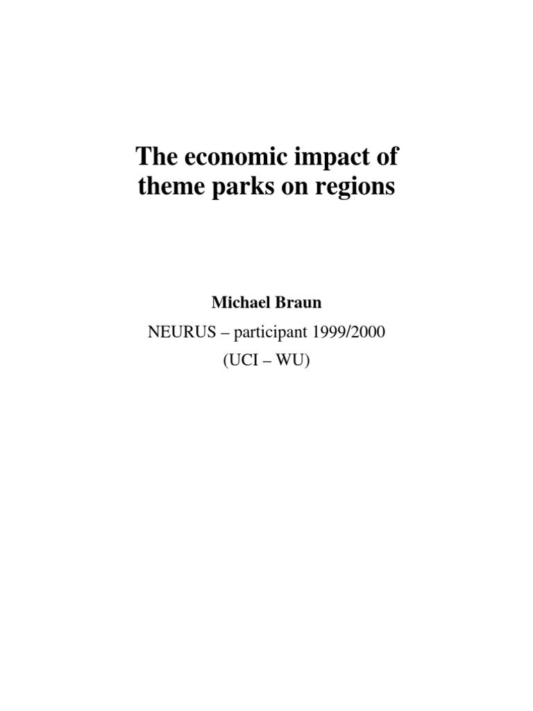 The Economic Impact of Theme Parks On Regions | PDF | Fiscal Multiplier ...