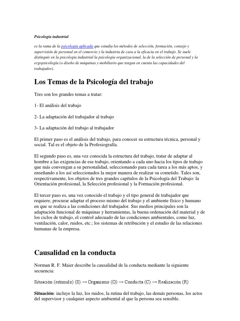 Psicología Industrial Pdf Actitud Psicología Motivación