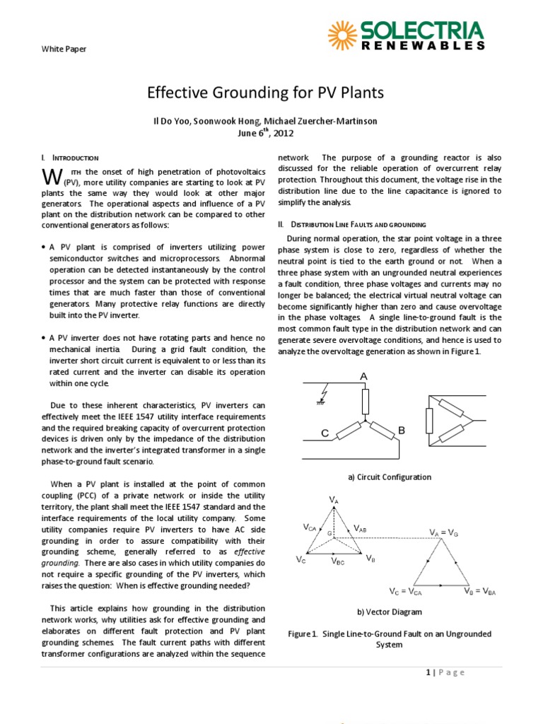 Effective Grounding For PV Plants | PDF | Power Inverter | Transformer