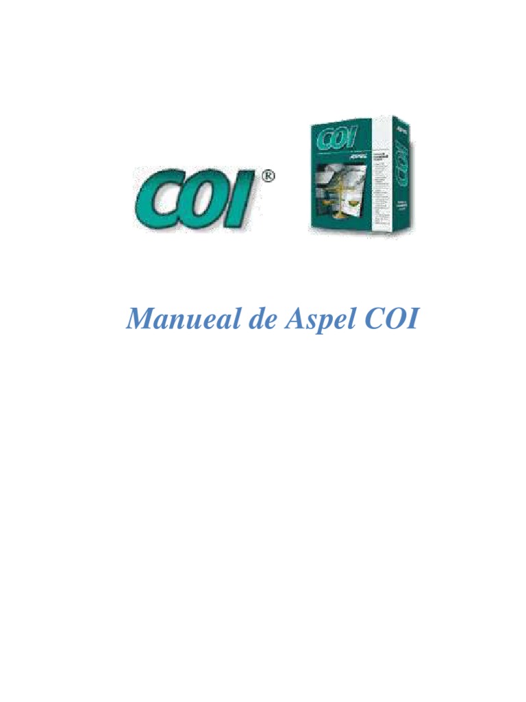Manual de ASPEL COI PDF | Descargar gratis PDF | Ventana (informática ...