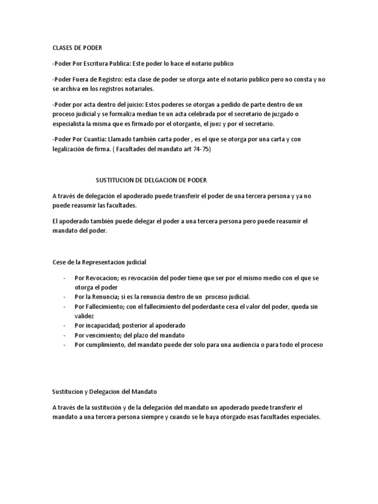 Clases de Poder | PDF | Ley procesal | Juez
