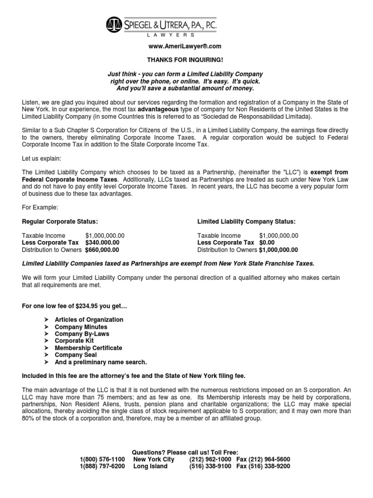 LLC Formation, Forming A LLC Business | PDF | Limited Liability Company ...