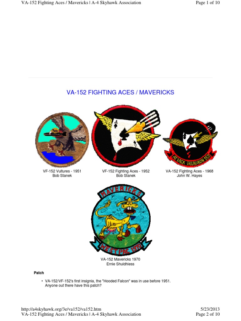 VA 152 History | PDF | Military Of The United States | Aircraft