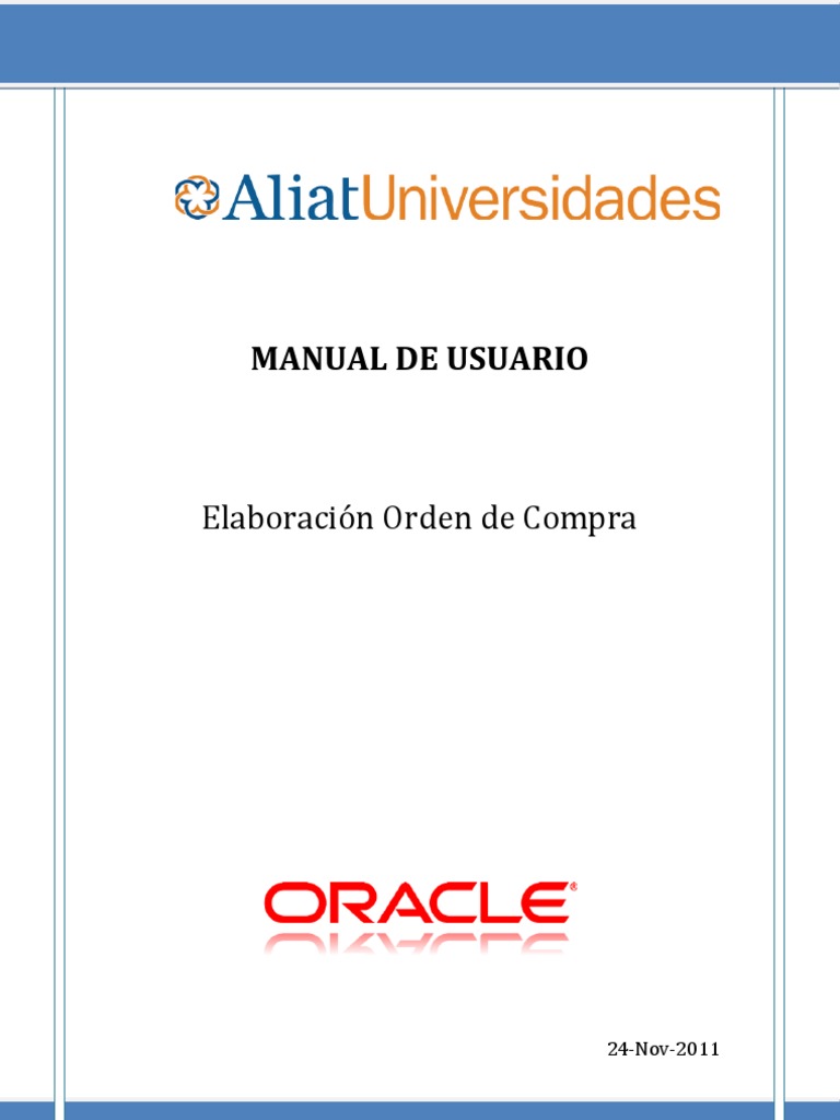 PO-09 Elaboración Orden de Compra - Oracle | PDF | Presupuesto ...