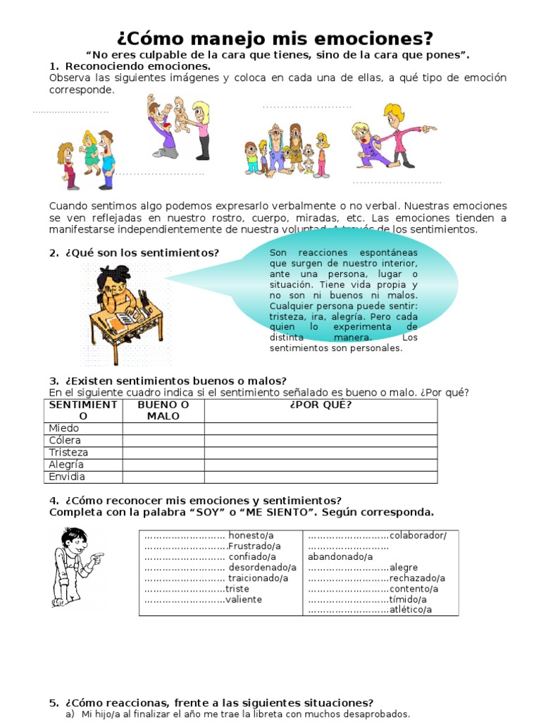 Taller de Manejo de Emociones | PDF | Ira | Las emociones
