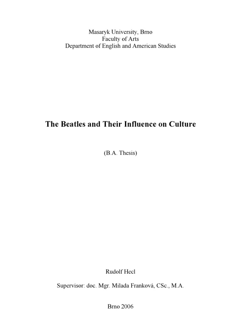 The Beatles' Cultural Impact Analysis | PDF | Politics