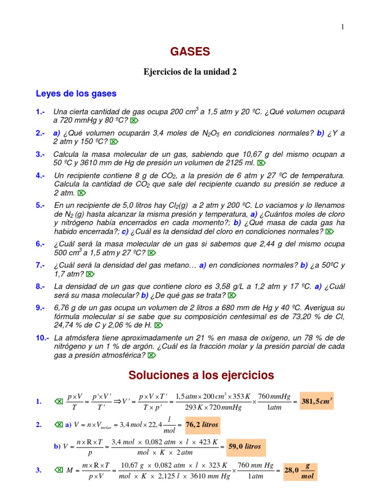 leyes de los gases 03 ejercicio resuelto YouTube