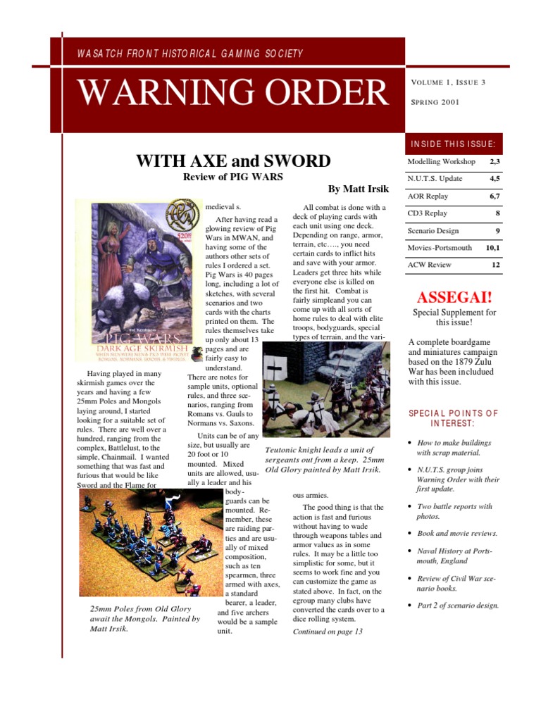 Warning Order 03 - WO3RD | PDF | Cavalry | Flanking Maneuver