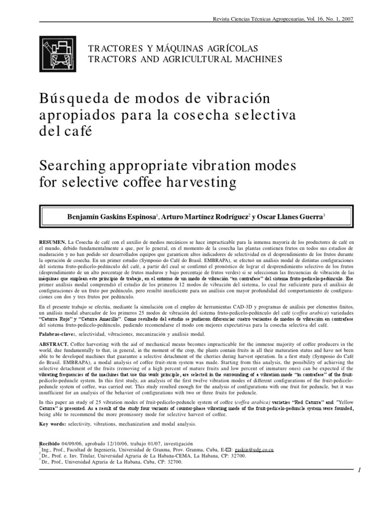 Cosecha Selectiva Del Cafe | PDF | Colector | café