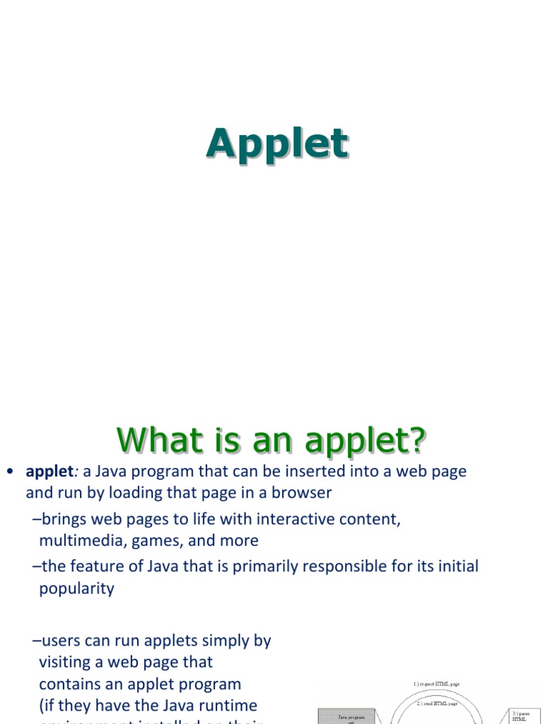 Java - Applets For Object Oriented Programming | PDF | Java ...