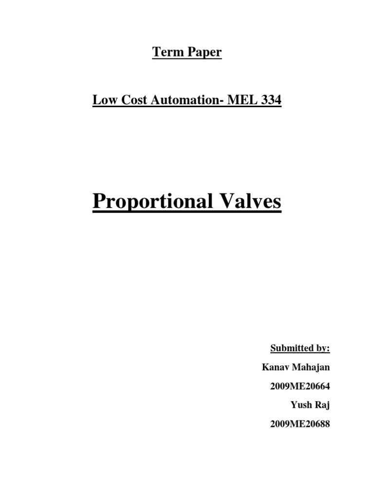 Understanding Proportional Valves | PDF | Science & Mathematics ...