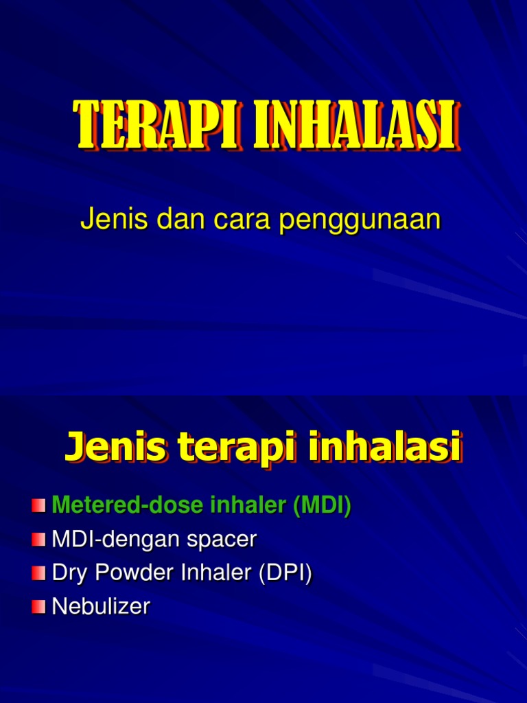 Panduan Terapi Inhalasi: MDI, DPI, Nebulizer | PDF