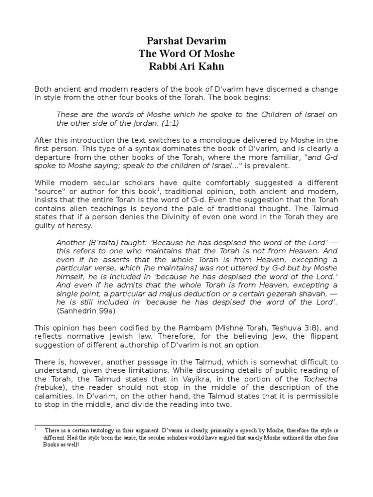 Devarim | PDF | Zohar | Torah