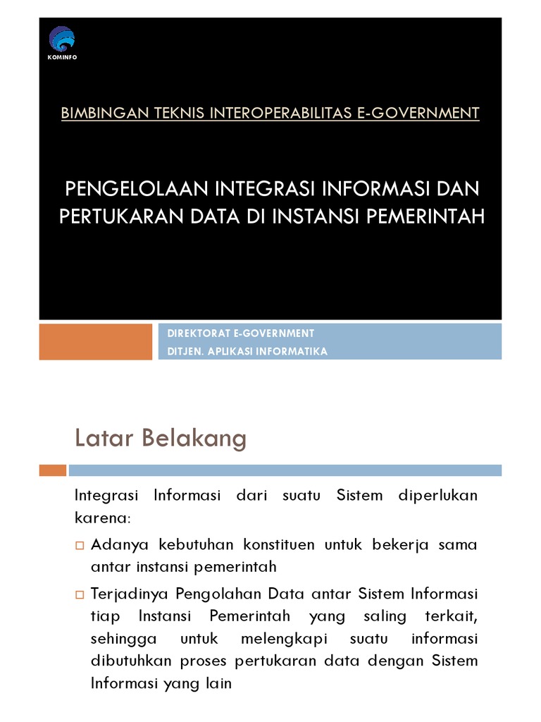 Pengelolaan Integrasi Informasi Dan Pertukaran Data-1 | PDF | Bisnis