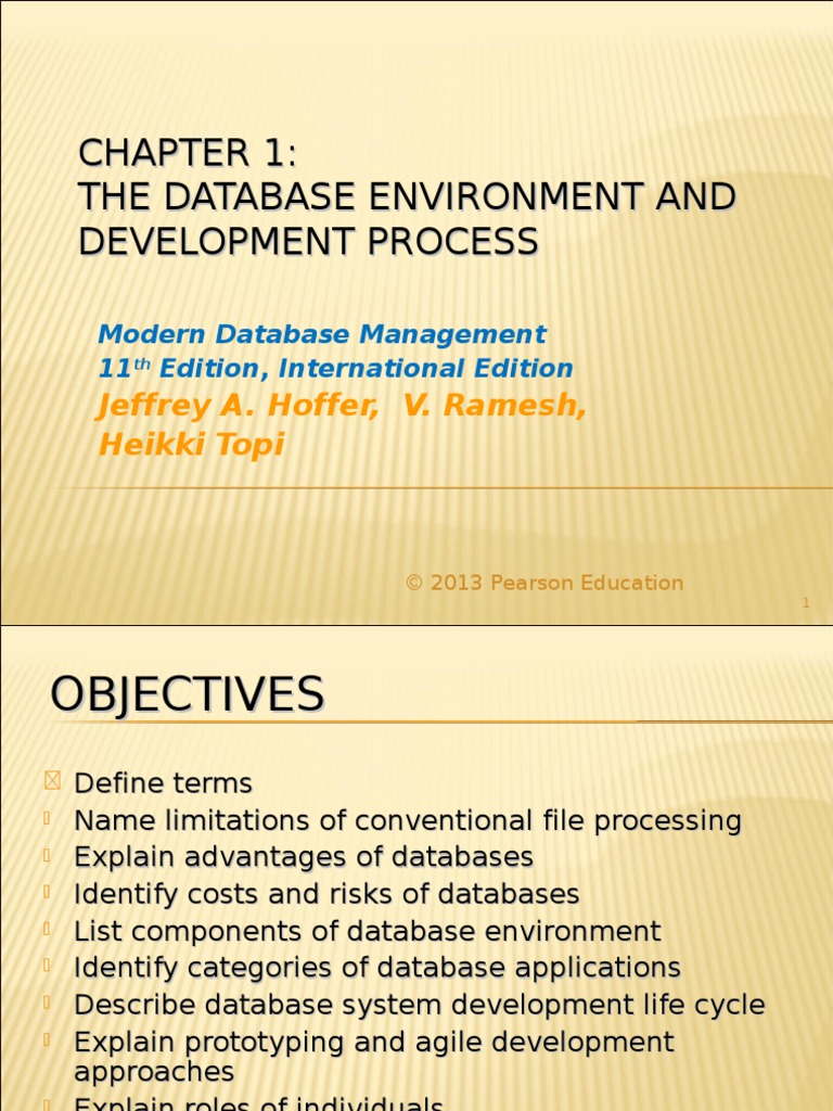 Hoffer Mdm11e PP Ch01 GE | PDF | Software Development Process | Databases