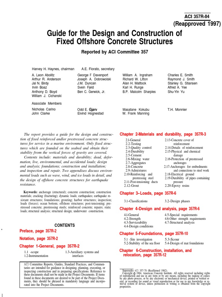 Guide For The Design and Construction of Fixed Offshore Concrete ...