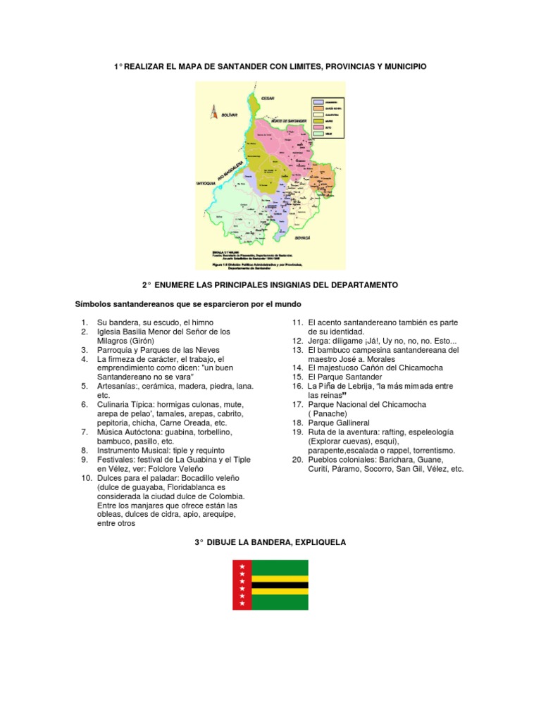 Símbolos y Cultura de Santander | PDF | Colombia