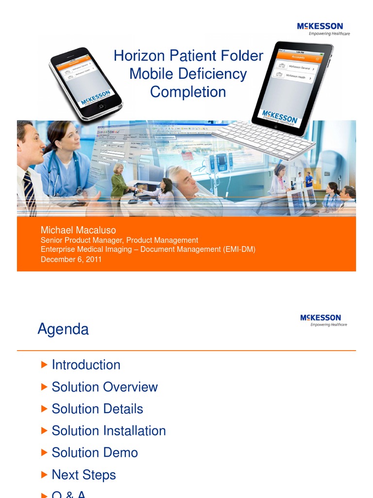 Horizon Patient Folder Mobile Deficiency Completion | PDF ...