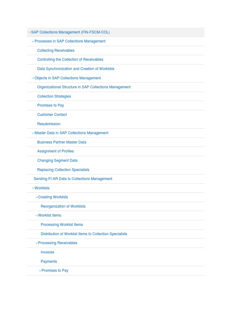 SAP Collections Management | PDF | Business Intelligence | Strategic ...