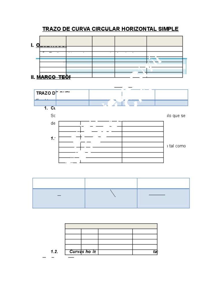 Trazo de Una Curva Horizontal Circular Simple | PDF | Curva | Topografía
