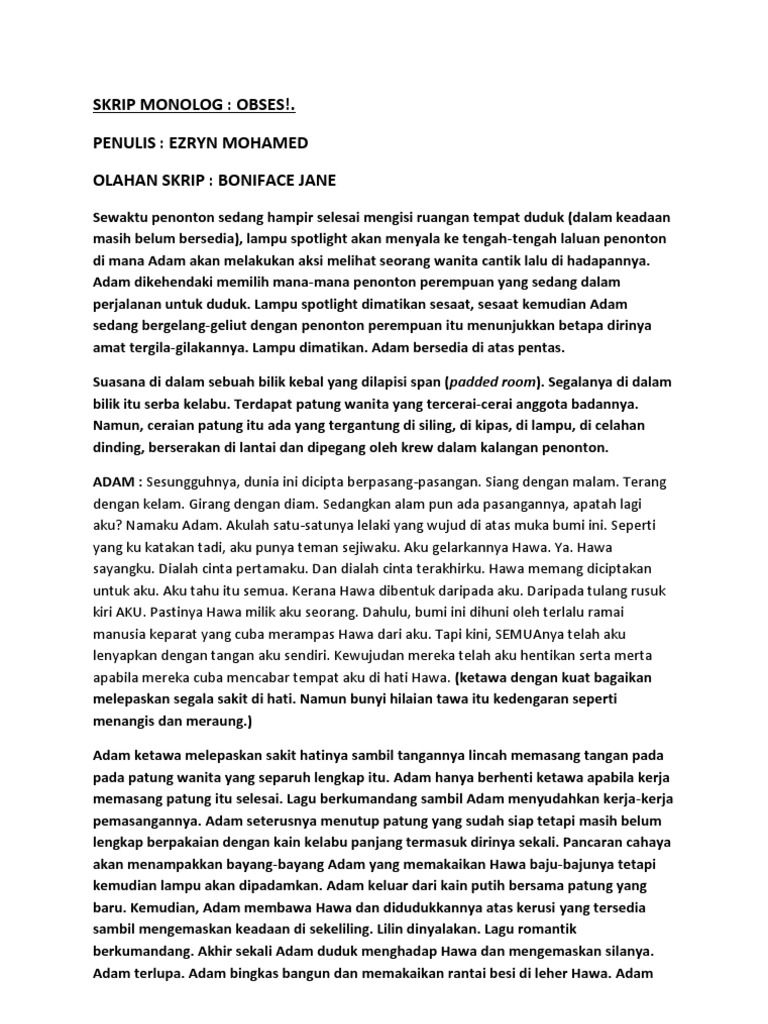Skrip Monolog Baru | PDF