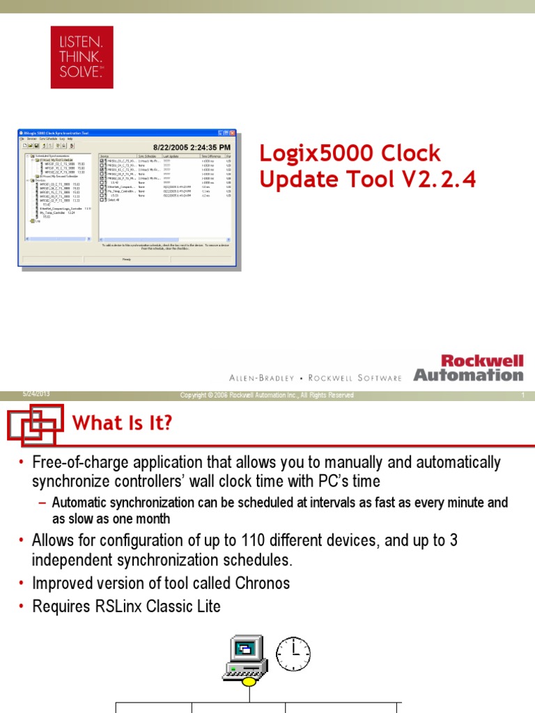 Logix5000 Clock Update Tool 20061211 | PDF | Time | Clock