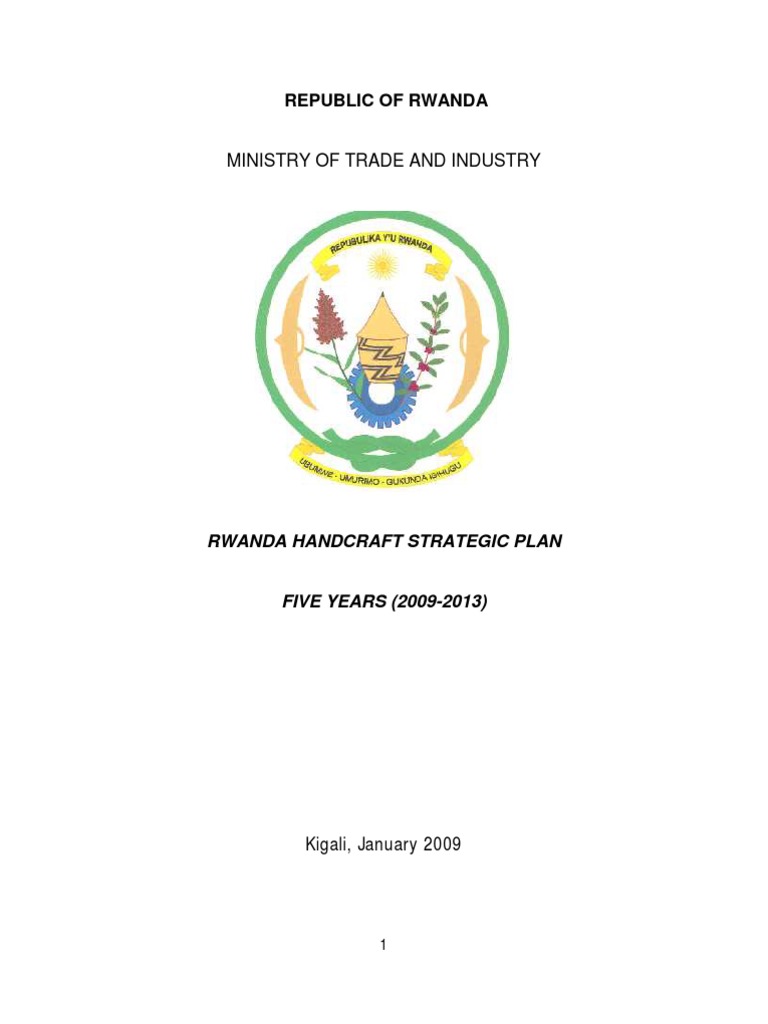 Rwanda Handcraft Strategy Plan | PDF | Poverty Reduction | Rwanda