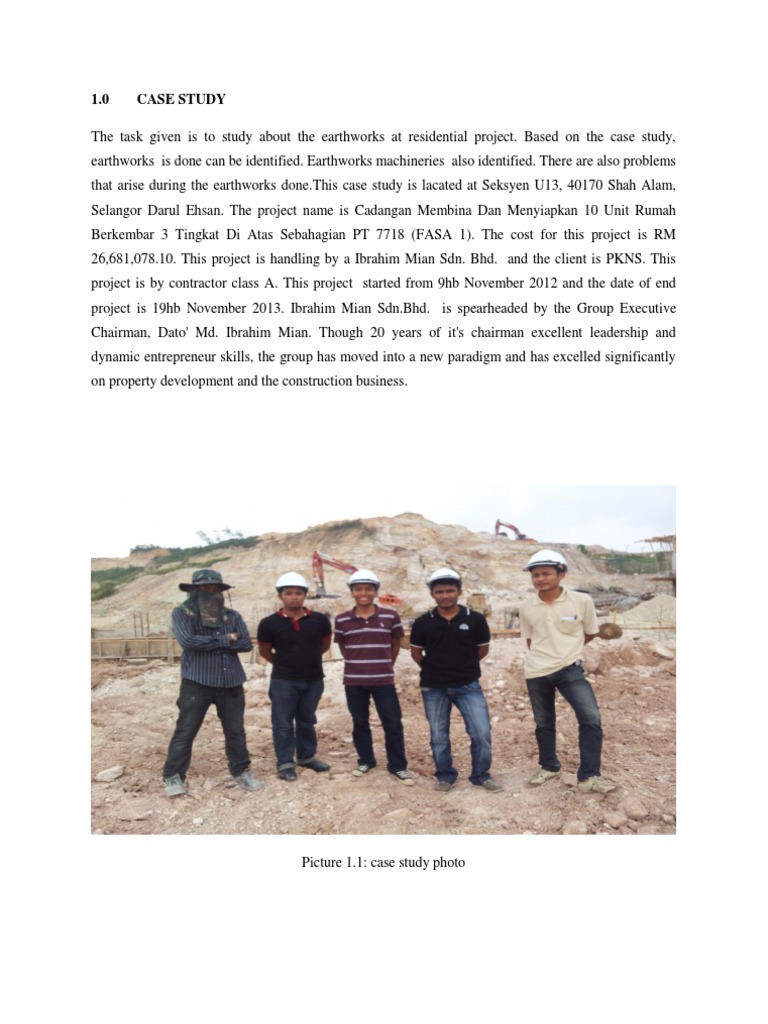 Case Study of Earthwork | PDF | Civil Engineering | Infrastructure