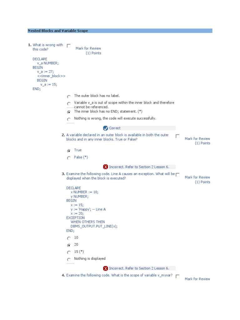 Section 2 | PDF | Scope (Computer Science) | Pl/Sql