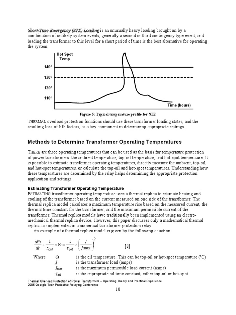 Thermal Overload Protection 3 | Transformer | Temperature