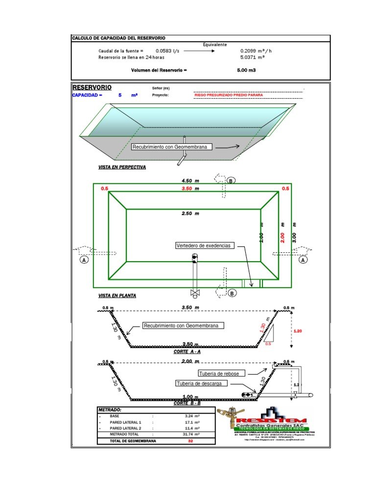 Reservorio de Geomembrana
