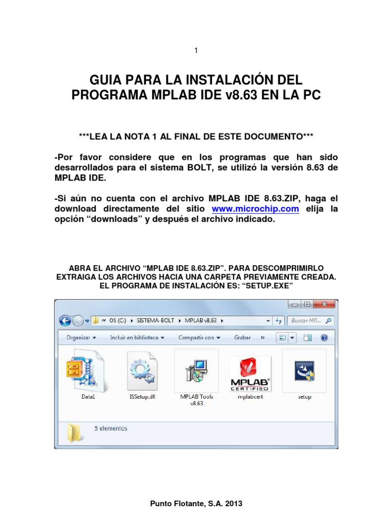 Guia para La Instalacion de Mplab Ide v8.63 | PDF | Entorno de ...