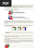 CFOP Method Cheat Sheet | PDF