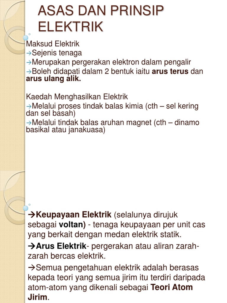 Asas Dan Prinsip Elektrik RBT | PDF