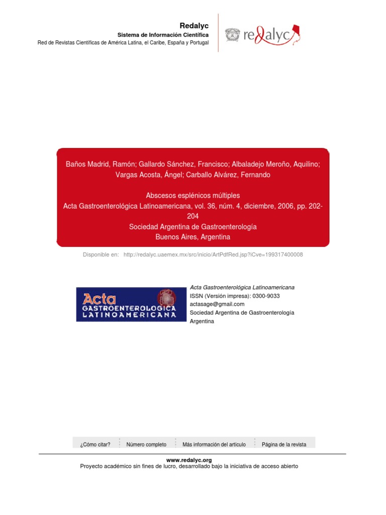 Absceso Esplenico | PDF | Abdomen | Antibióticos