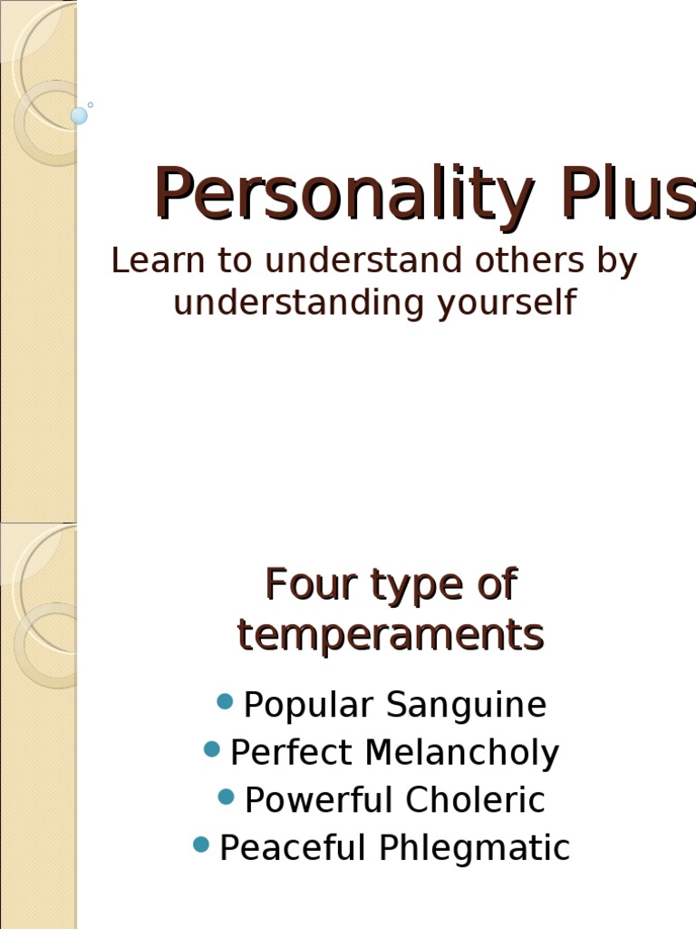 Personality Plus | PDF | Emergence | Psychological Theories