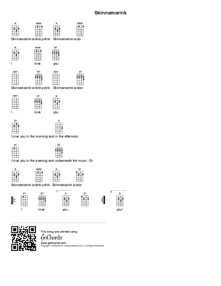 Skinnamarink: This Song Was Printed Using | PDF