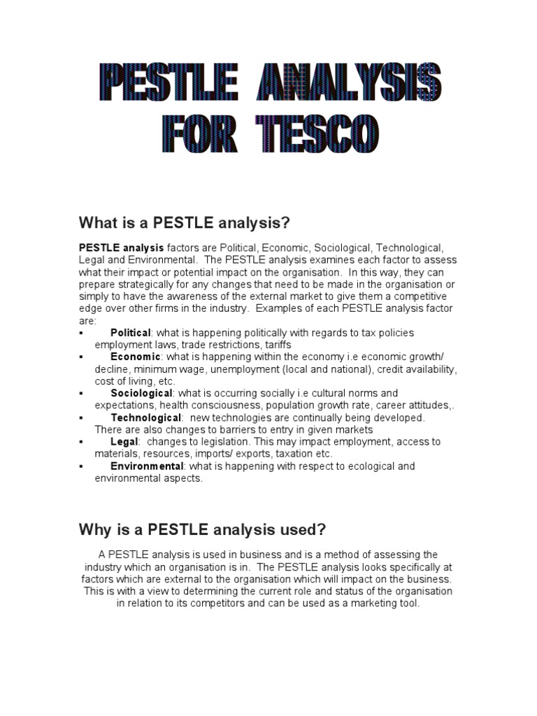 What is a PESTLE analysis?