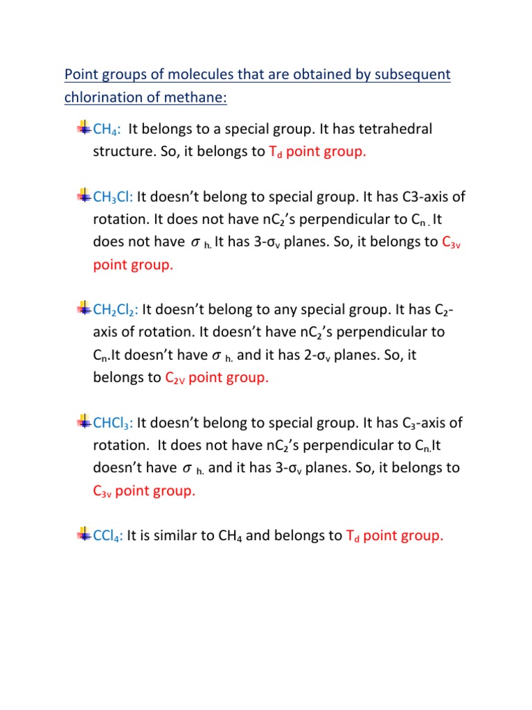 Point GRP of Methane | PDF