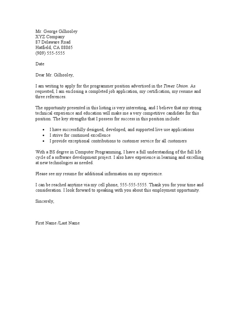 Contoh Aplication Letter | PDF