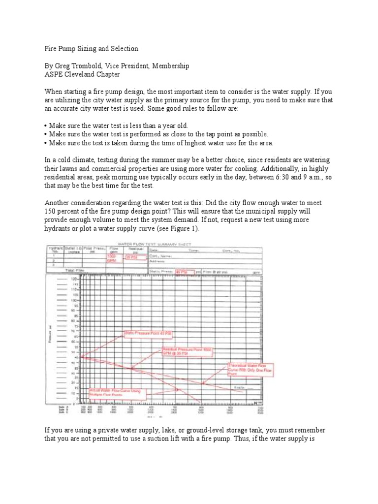 Fire Pump Sizing and Selection | PDF | Fire Sprinkler System | Pump