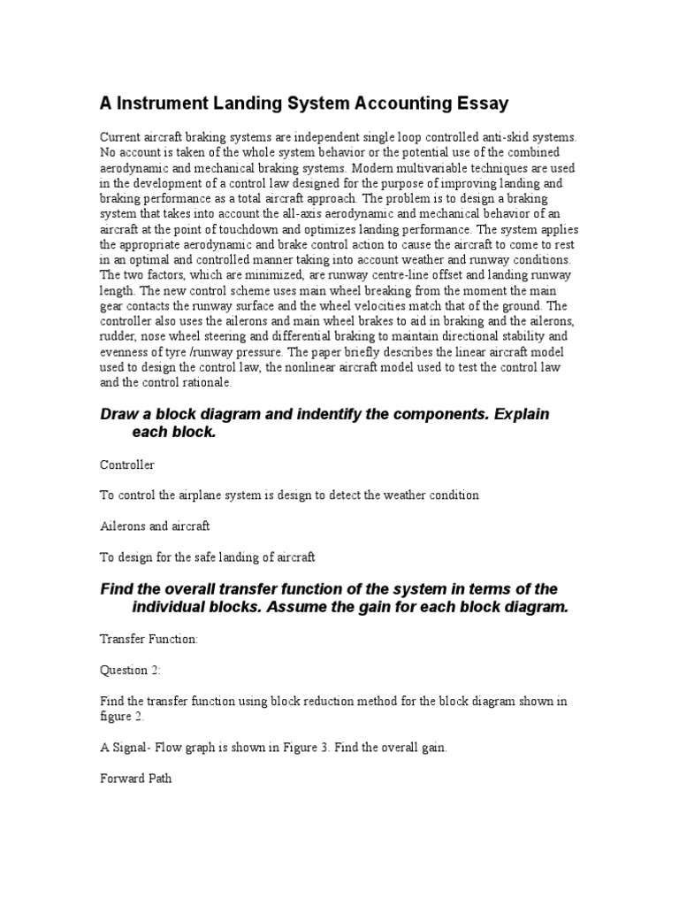 A Instrument Landing System Accounting | PDF | Control Theory | Cybernetics