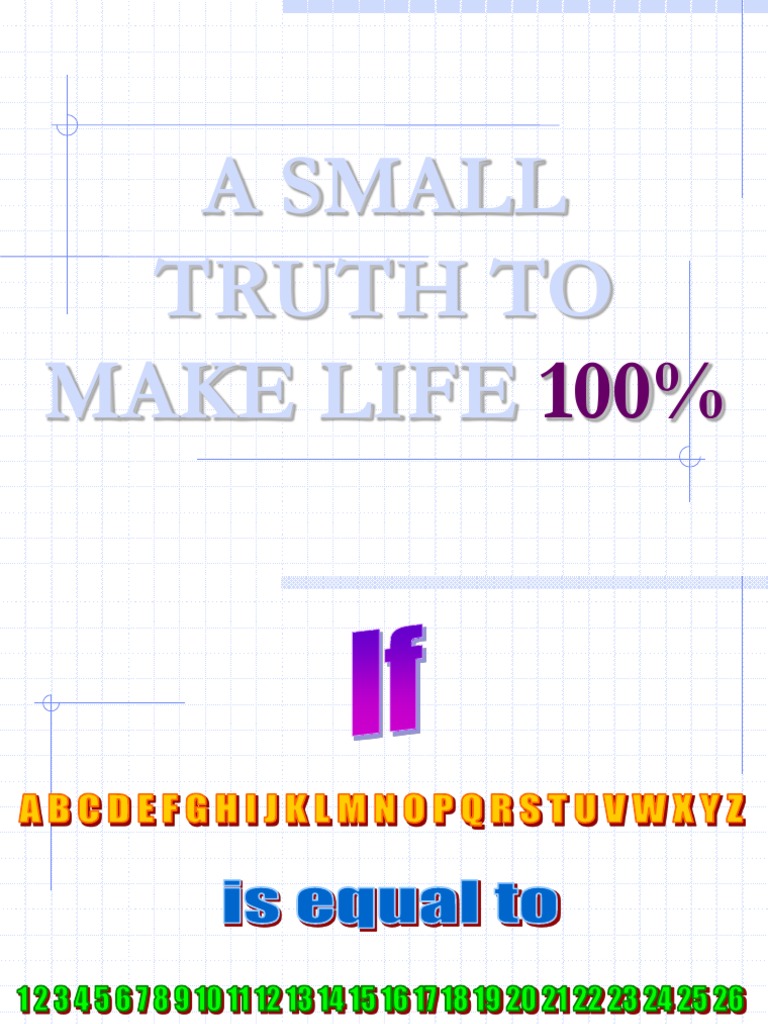 A Small Truth To Make Life | PDF | Attitude (Psychology) | Job Satisfaction