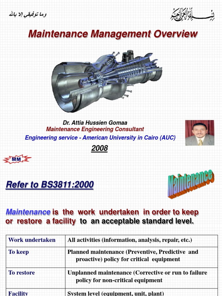 002 Maintenance M Overview 20 06 06 | PDF | Reliability Engineering ...