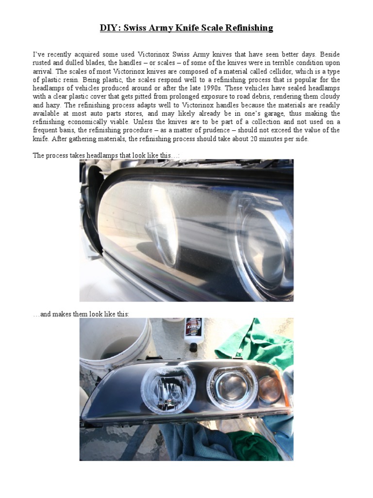 Swiss Army Knife Scale Refinishing | PDF | Abrasive | Knife