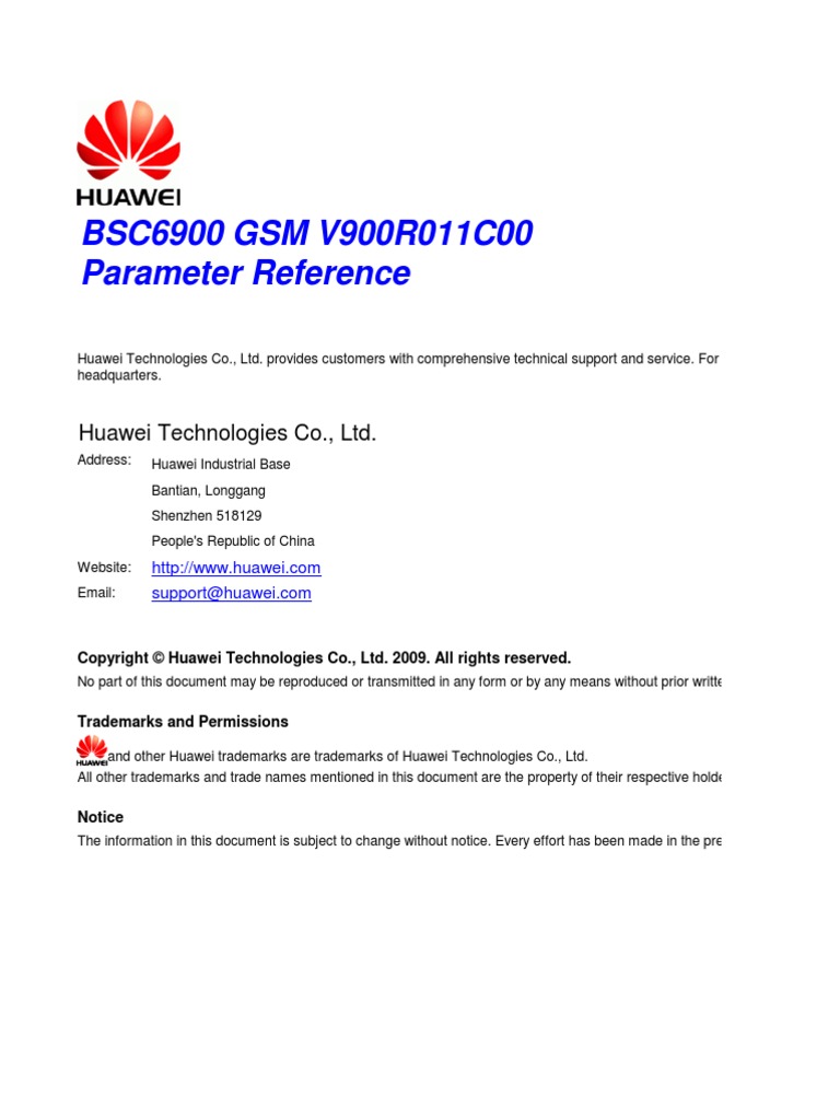 BSC6900 GSM V900R011C00SPC700 Parameter Reference | PDF | Network ...