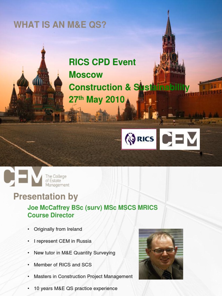 RICSCPDEvent Presentation May 2010 Joe MC Caffrey CEM | PDF | Futures ...