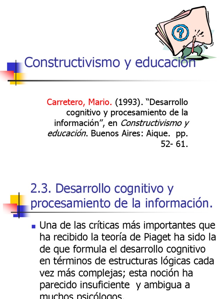 2 Constructivismo y Educacion Mario Carretero Scribd | PDF | Memoria ...